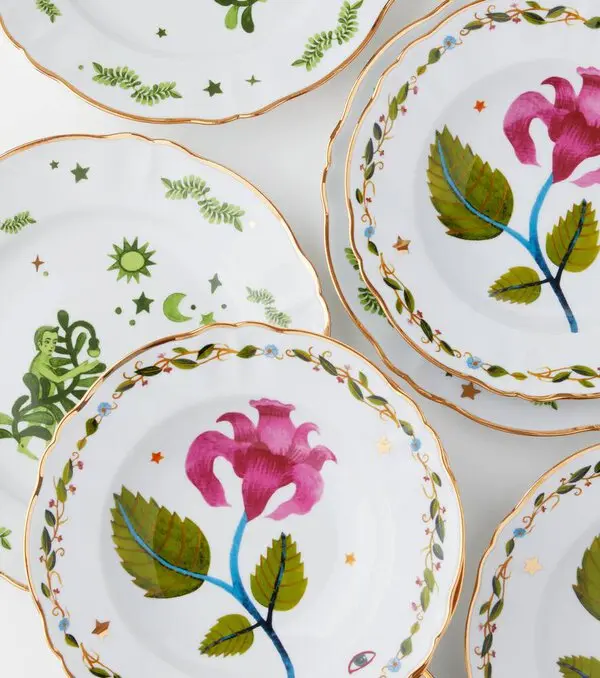 BITOSSI Eden Set Of 4 Porcelain Dinner Plates