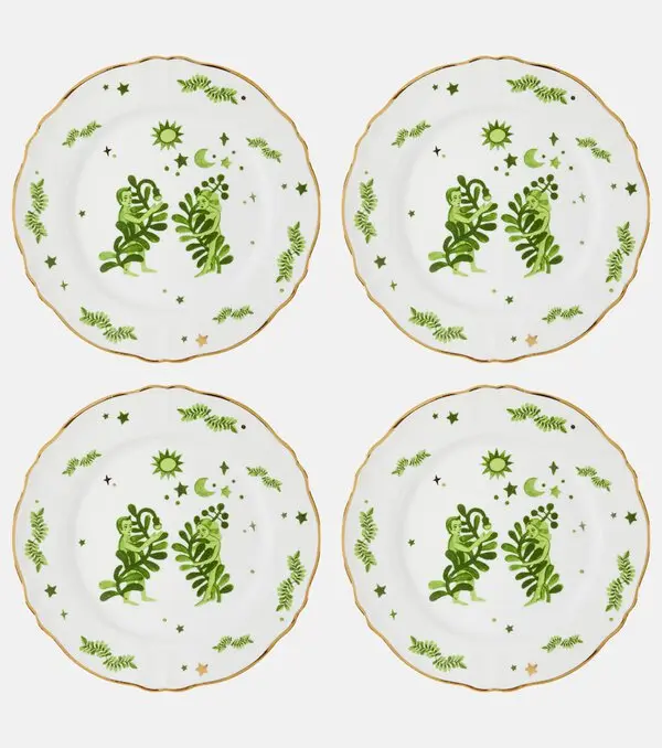 BITOSSI Eden Set Of 4 Porcelain Dinner Plates