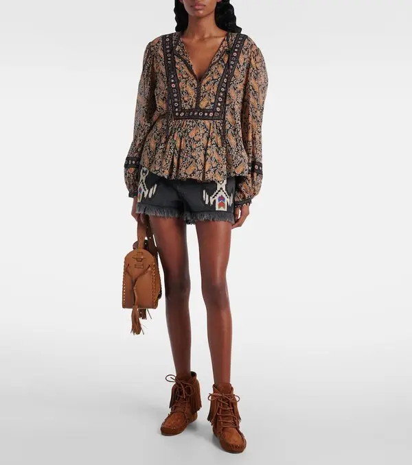 Paris Texas Indiana Fringed Suede Ankle Boots - Brown