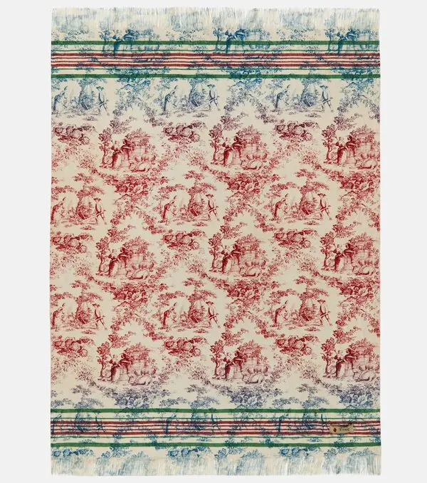 THE HOUSE OF LYRIA Zacinto Linen Twill Jacquard Throw - Multicoloured
