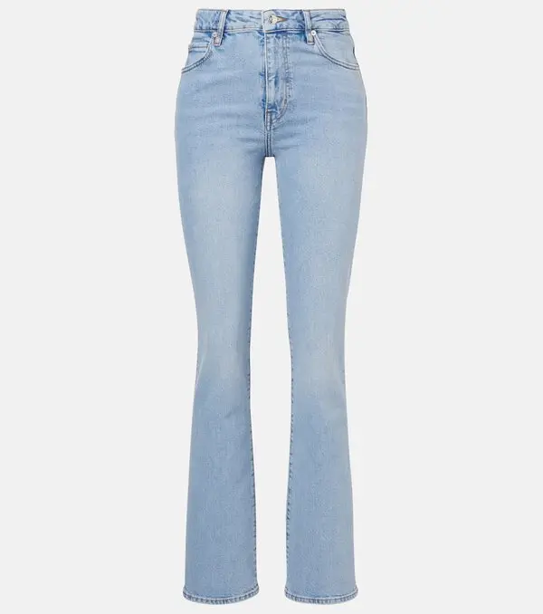 FRAME Ruler High-rise Straight Jeans - Blue