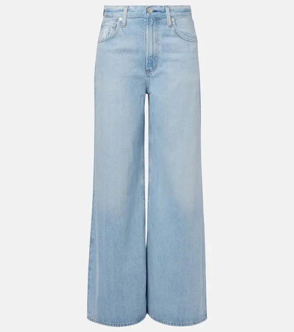 Citizens Of Humanity Paloma Mid-rise Wide-leg Jeans - Blue