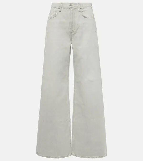Citizens Of Humanity Paloma Mid-rise Wide-leg Jeans - Grey