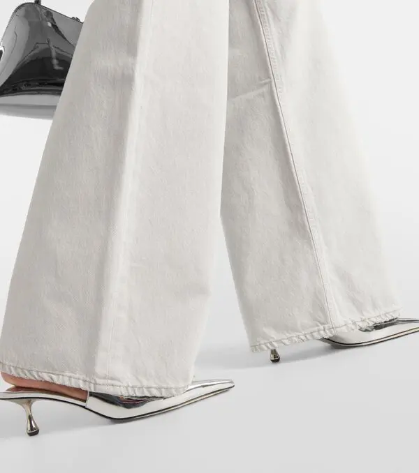 Citizens Of Humanity Paloma Mid-rise Wide-leg Jeans - Grey