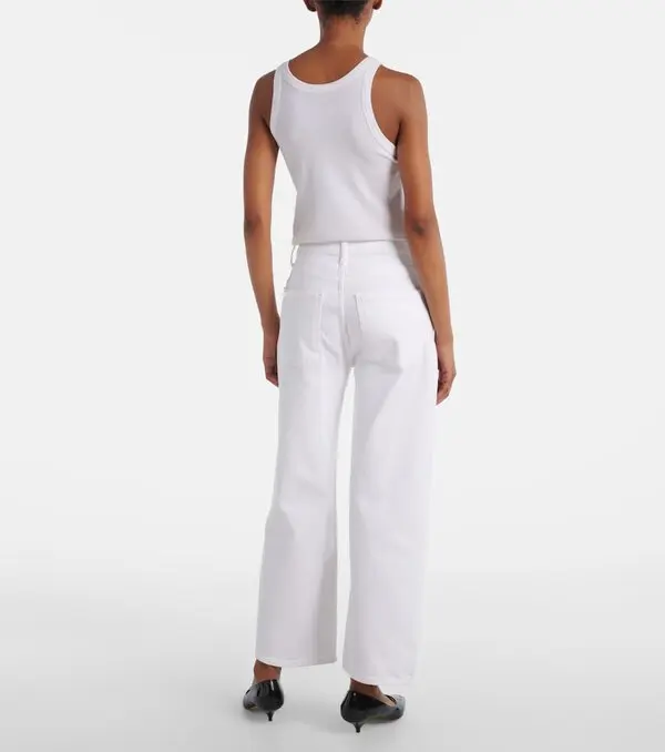 AGOLDE Harper Crop Wide-leg Jeans - White