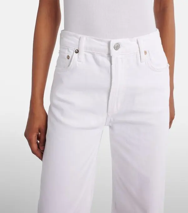 AGOLDE Harper Crop Wide-leg Jeans - White