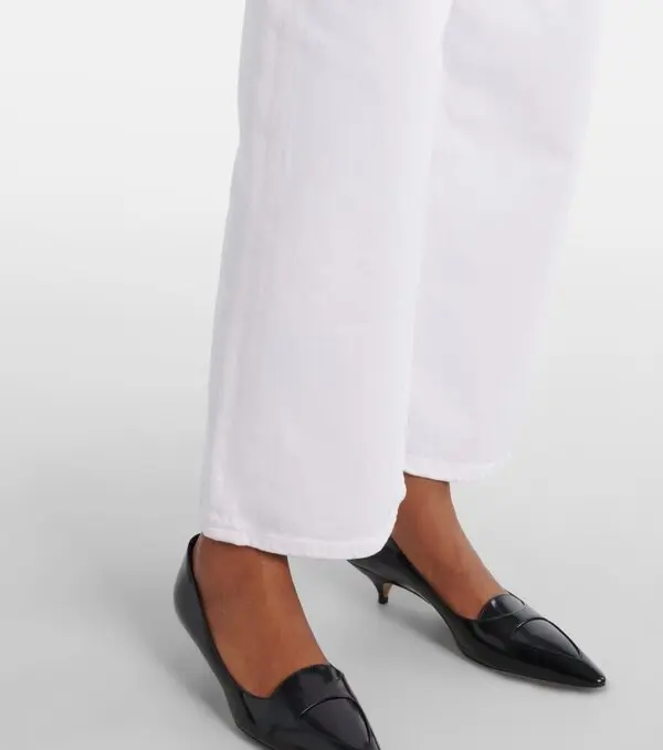 AGOLDE Harper Crop Wide-leg Jeans - White