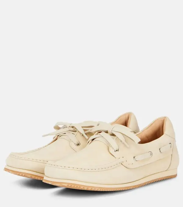 Jacquemus Batto Leather Boat Shoes - Yellow