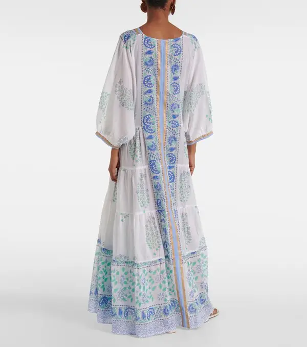 JULIET DUNN Paisley Cotton Maxi Dress
