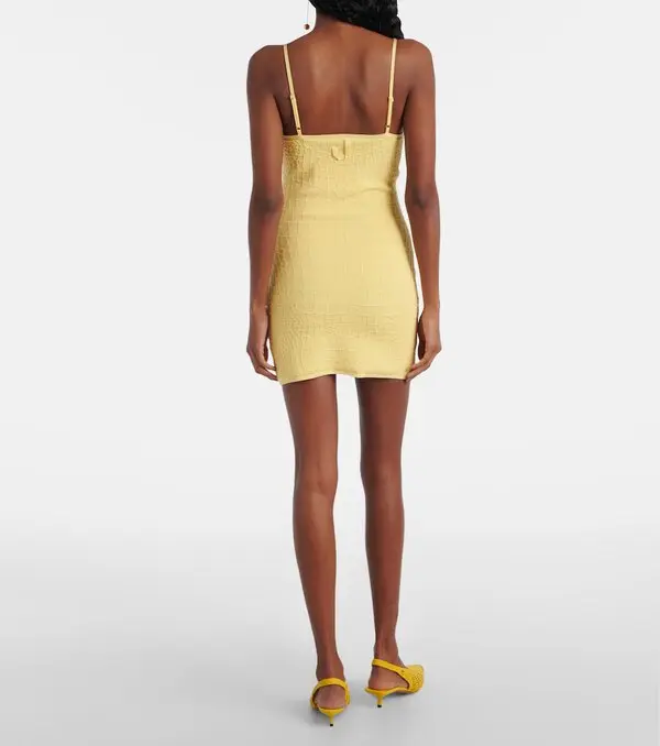 Jacquemus Scala Knitted Minidress - Yellow