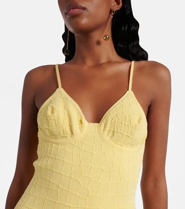 Jacquemus Scala Knitted Minidress - Yellow