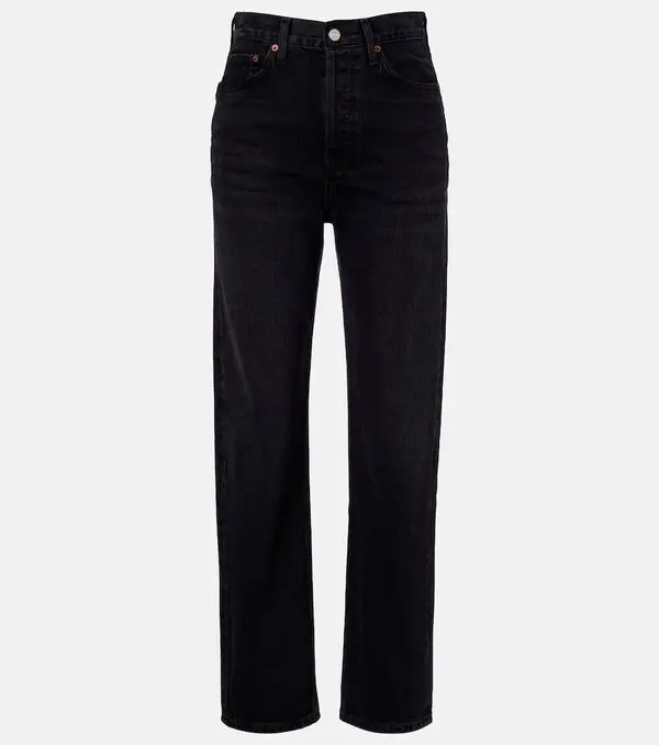 AGOLDE 90's Mid-rise Straight Jeans - Black