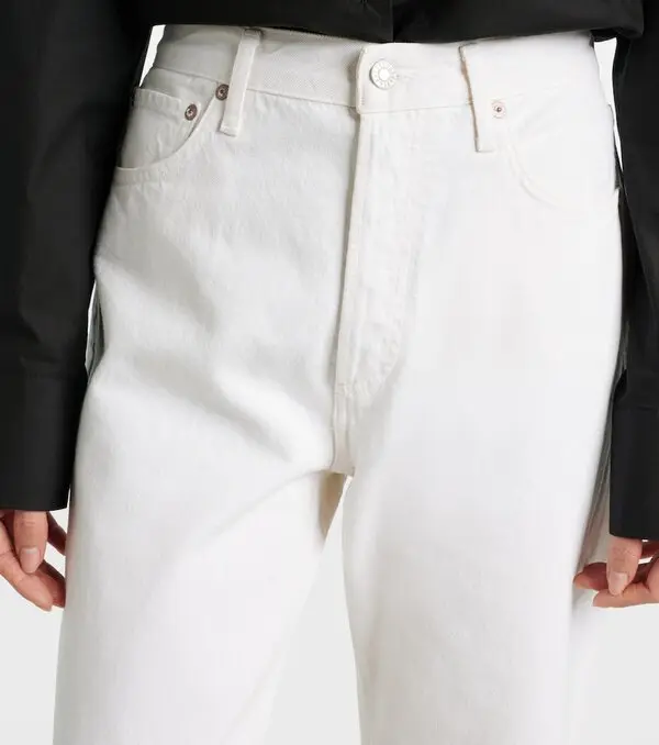 AGOLDE 90's Mid-rise Straight Leg Jeans - White