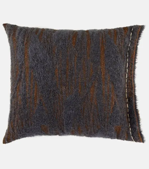 THE HOUSE OF LYRIA Angaria Wool-blend Cushion - Blue