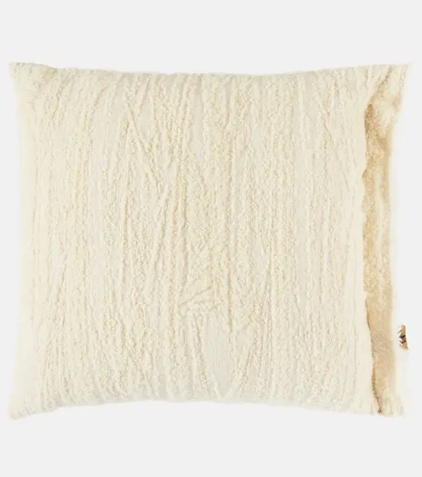 THE HOUSE OF LYRIA Biplex Wool And Cotton-blend Cushion - White