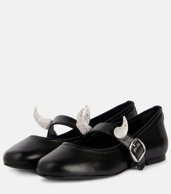 Coperni X Disney® Mary Jane Flats With Embellished Horns