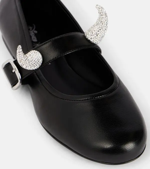 Coperni X Disney® Mary Jane Flats With Embellished Horns