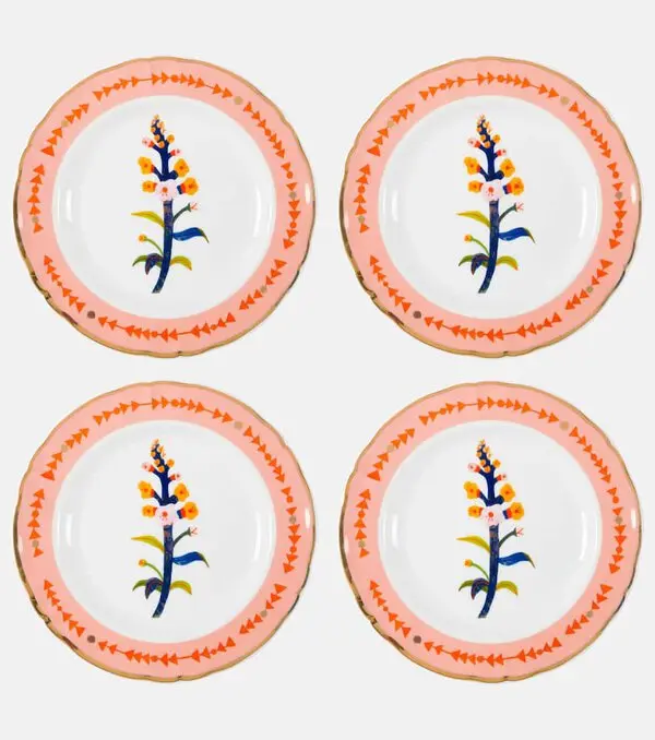 BITOSSI Betonica Set Of 4 Dessert Plates - Multicoloured