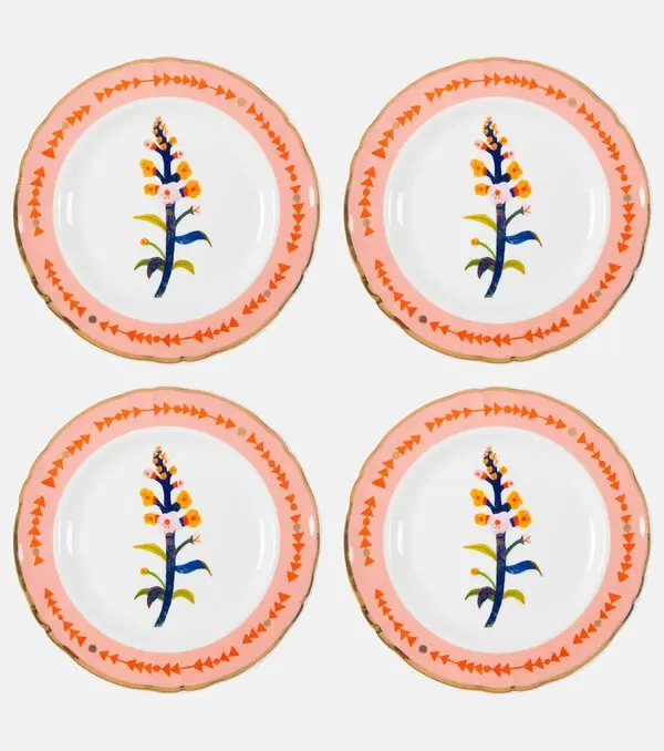 BITOSSI Betonica Set Of 4 Dessert Plates - Multicoloured