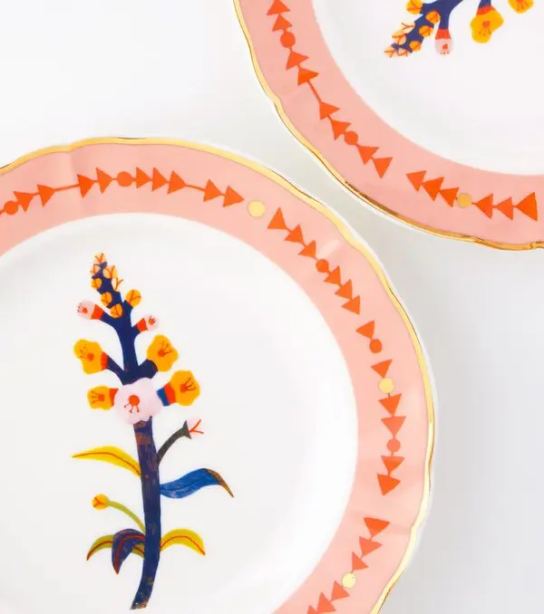 BITOSSI Betonica Set Of 4 Dessert Plates - Multicoloured