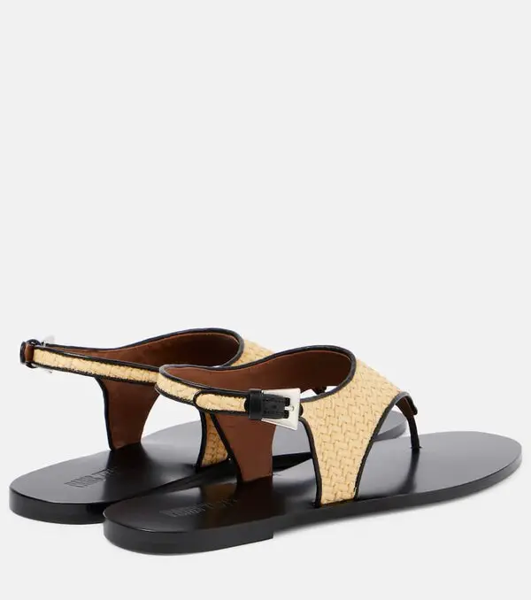 Paris Texas Amalfi Raffia Thong Sandals