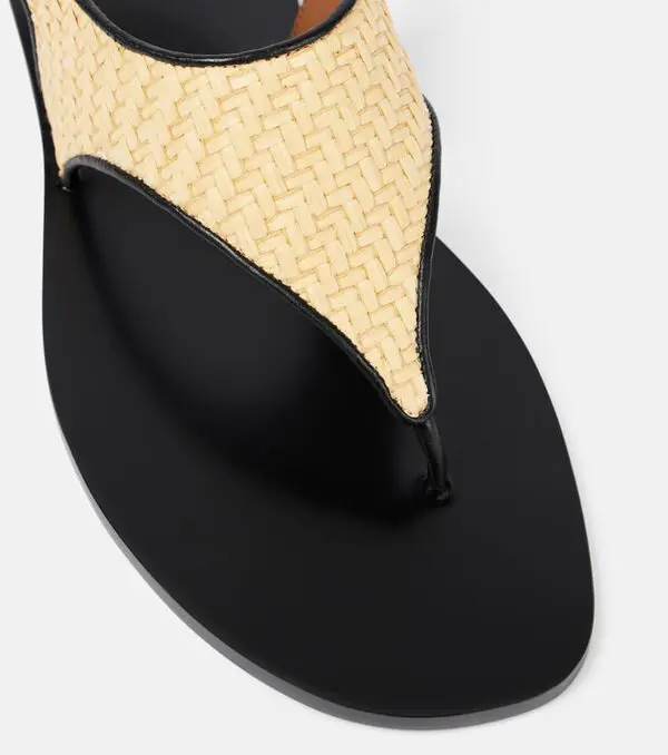 Paris Texas Amalfi Raffia Thong Sandals