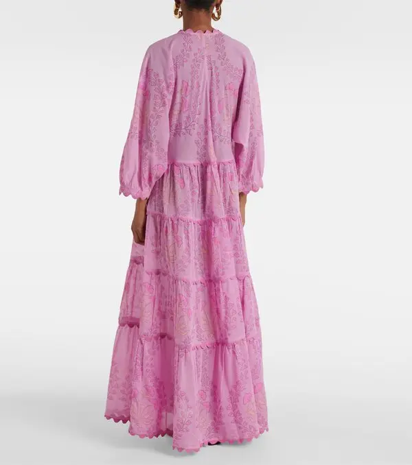 JULIET DUNN Printed Cotton Maxi Dress