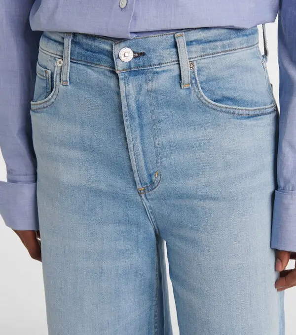 Citizens Of Humanity Lyra Cropped Wide-leg Jeans In Andante