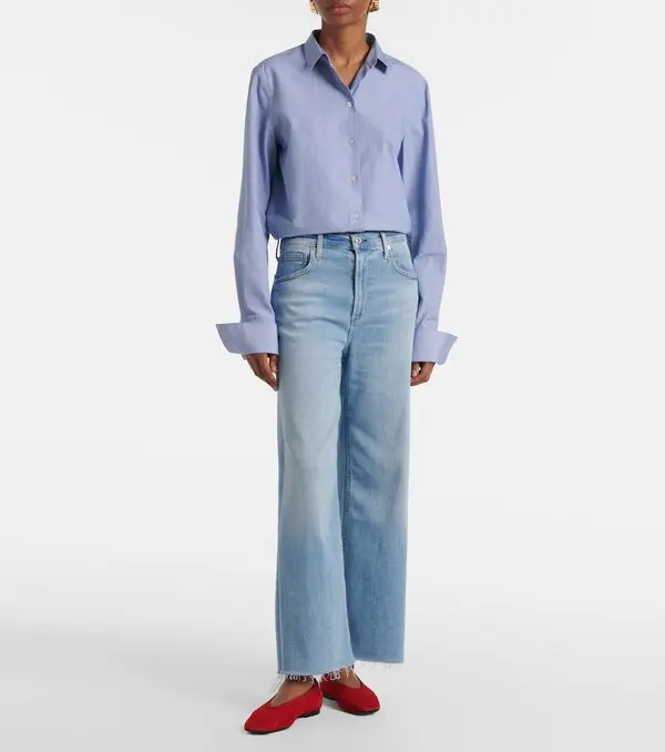 Citizens Of Humanity Lyra Cropped Wide-leg Jeans In Andante