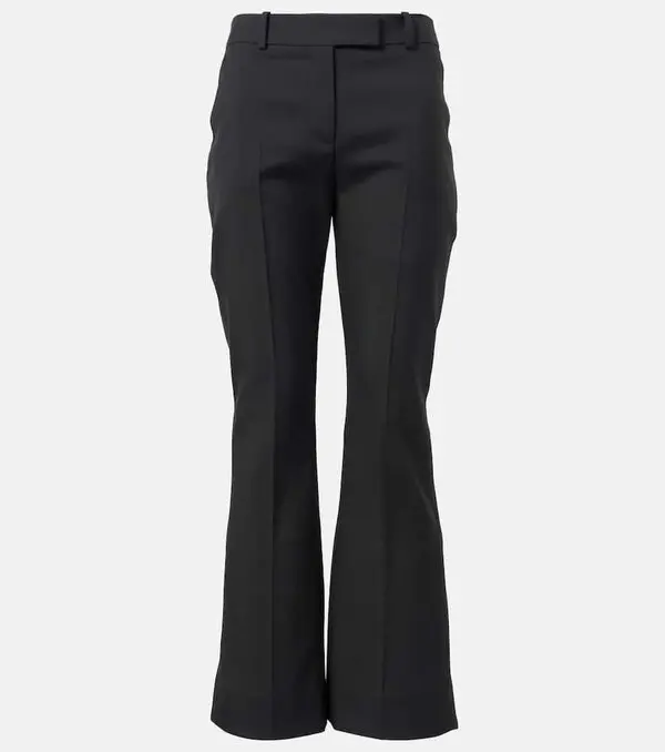 Alexander McQueen Kickback Wool Flared Pants