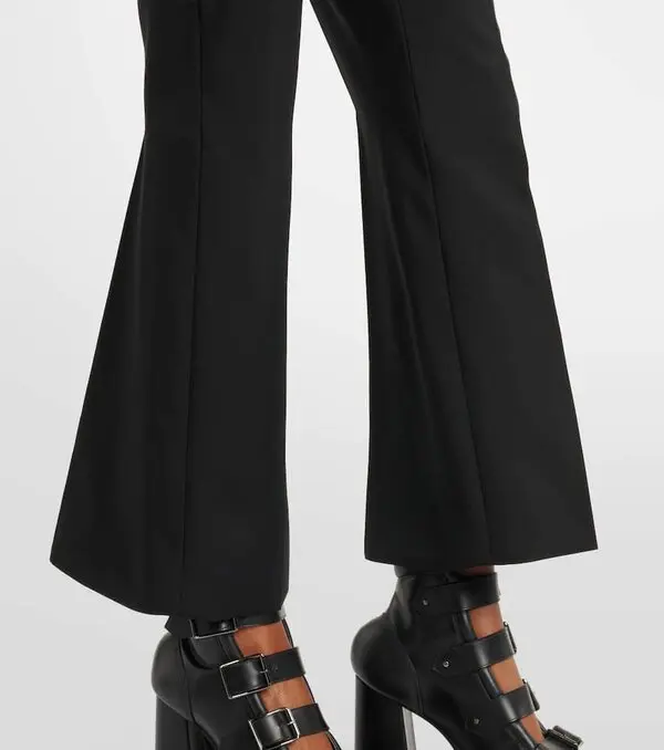 Alexander McQueen Kickback Wool Flared Pants