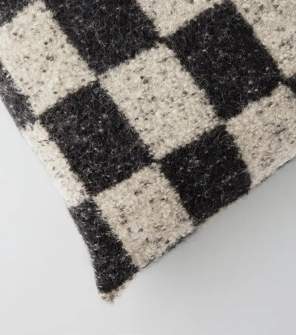 THE HOUSE OF LYRIA Ronce Checked Wool-blend Cushion