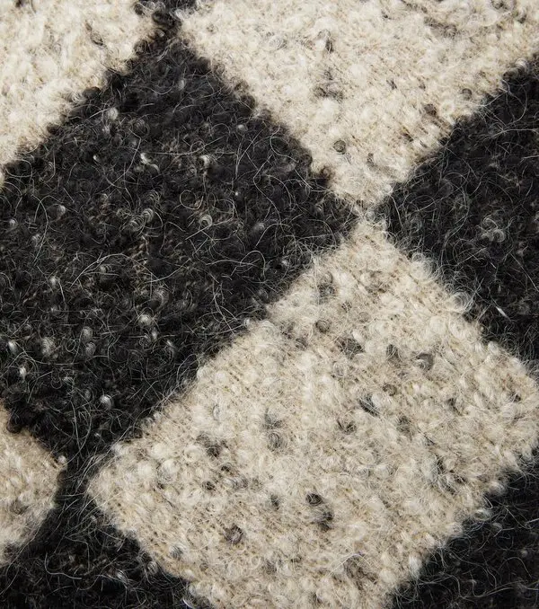 THE HOUSE OF LYRIA Ronce Checked Wool-blend Cushion