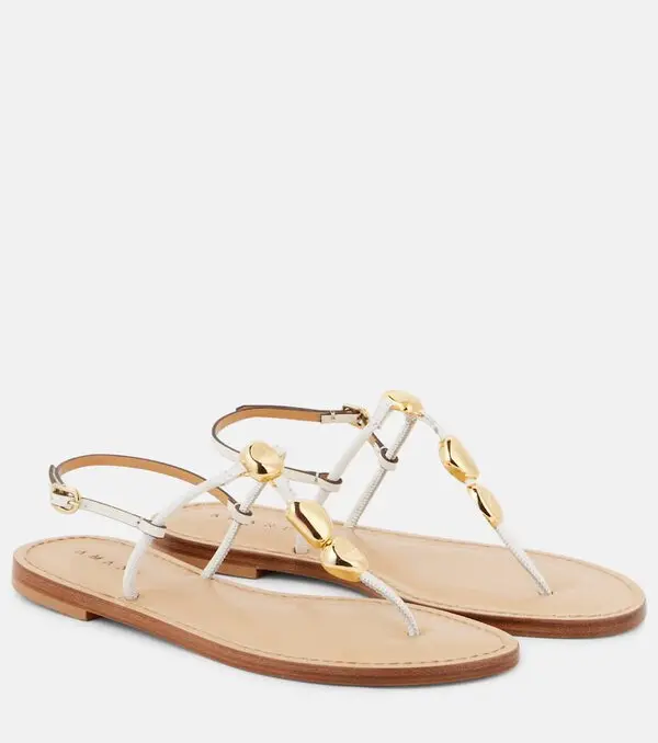 AMANU Nairobi Thong Sandals - White