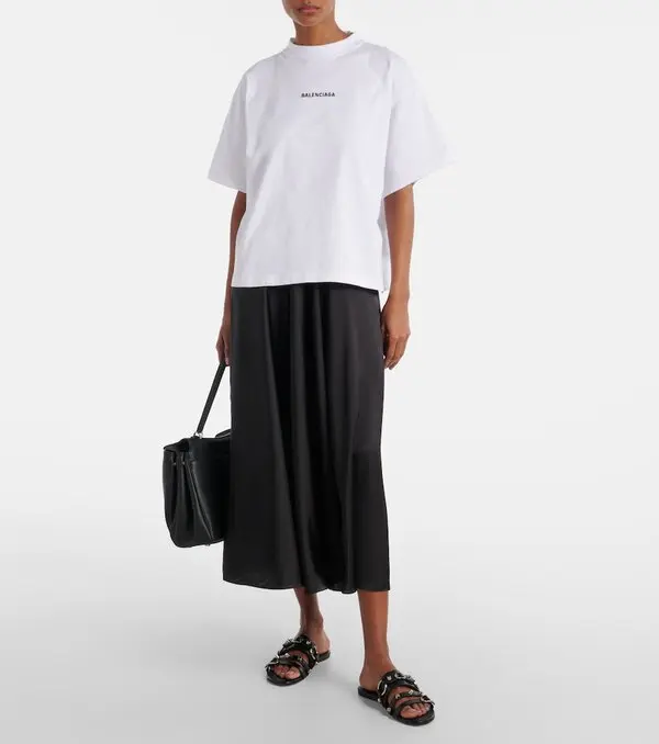 Balenciaga Leather Sandals - Black