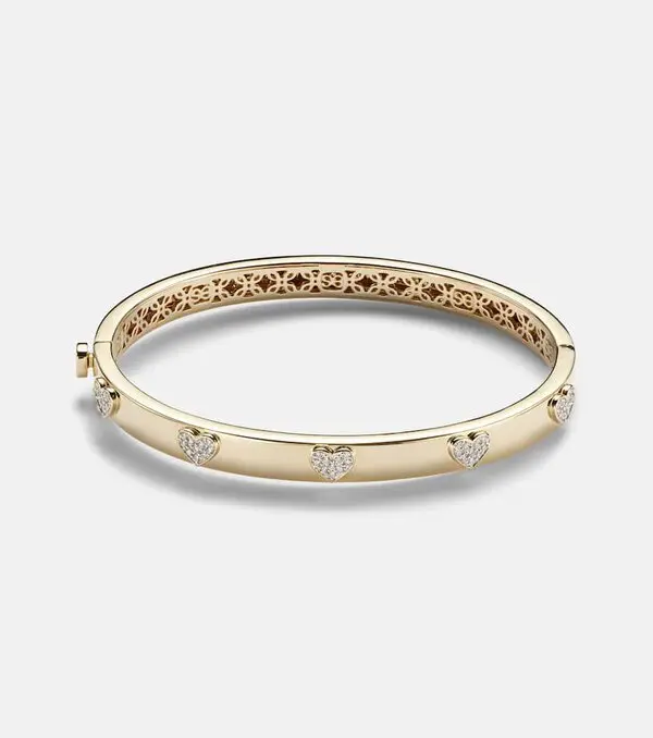 SYDNEY EVAN Heart Bangle - Gold