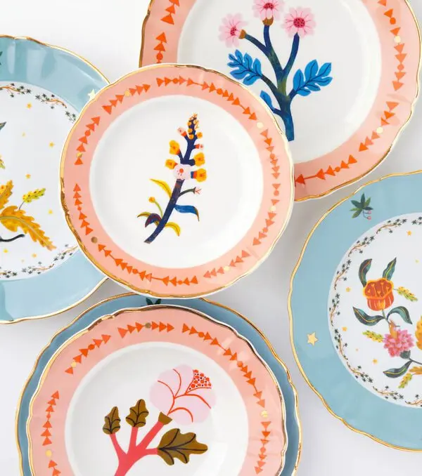 BITOSSI Fabula Profumo Set Of 4 Porcelain Dinner Plates