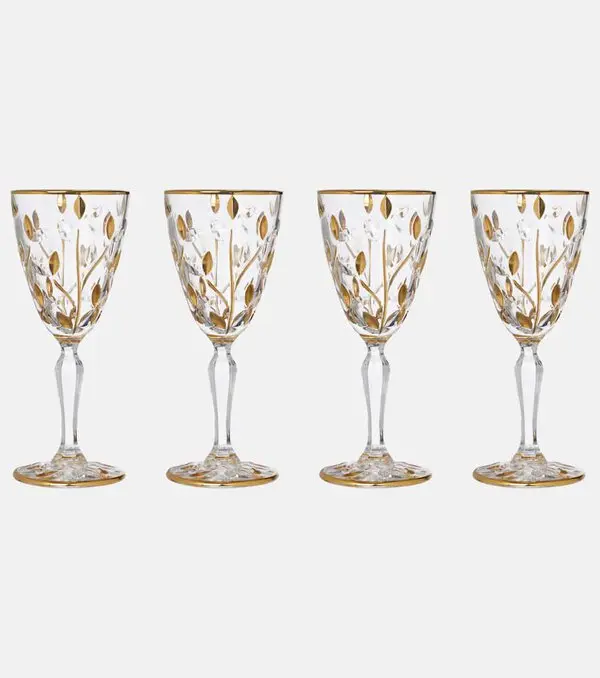 LES-OTTOMANS Set Of 4 Crystal Wine Glasses - Multicoloured
