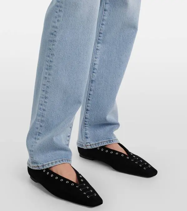 FRAME Ruler High-rise Straight Jeans