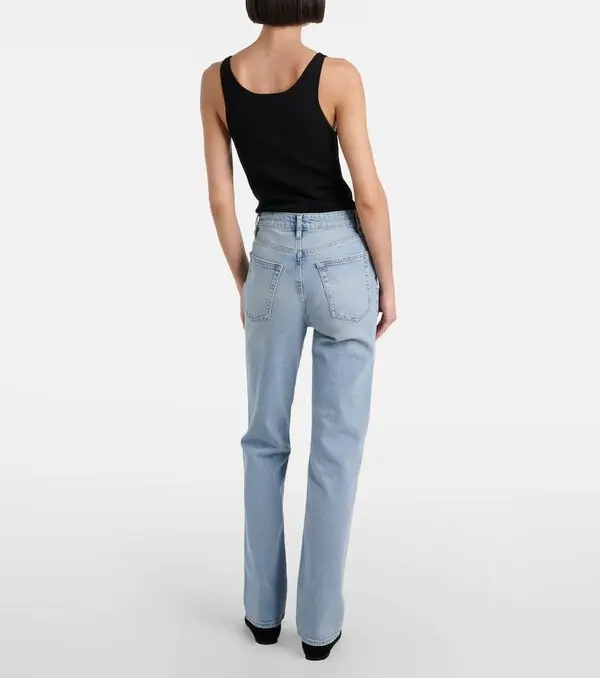 FRAME Ruler High-rise Straight Jeans