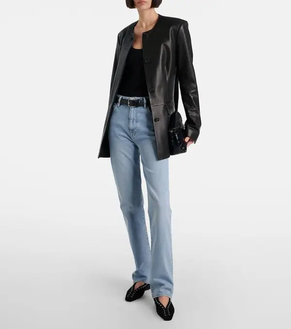 FRAME Ruler High-rise Straight Jeans