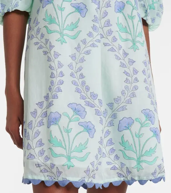 JULIET DUNN Printed Off-shoulder Mini Dress