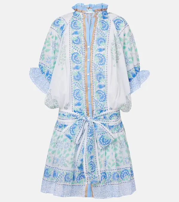 JULIET DUNN Paisley Cotton Minidress - Multicoloured
