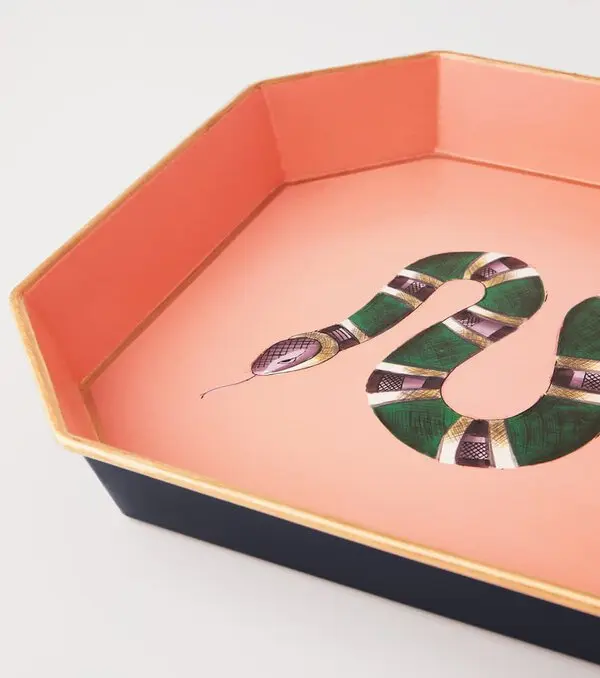 LES-OTTOMANS Painted Iron Decorative Tray