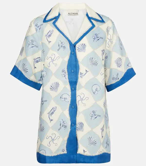 ALEMAIS Pia Printed Linen Shirt