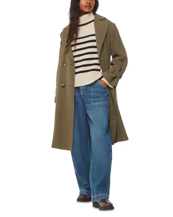 Whistles Wool Striped Turtleneck Sweater - Ivory/multi