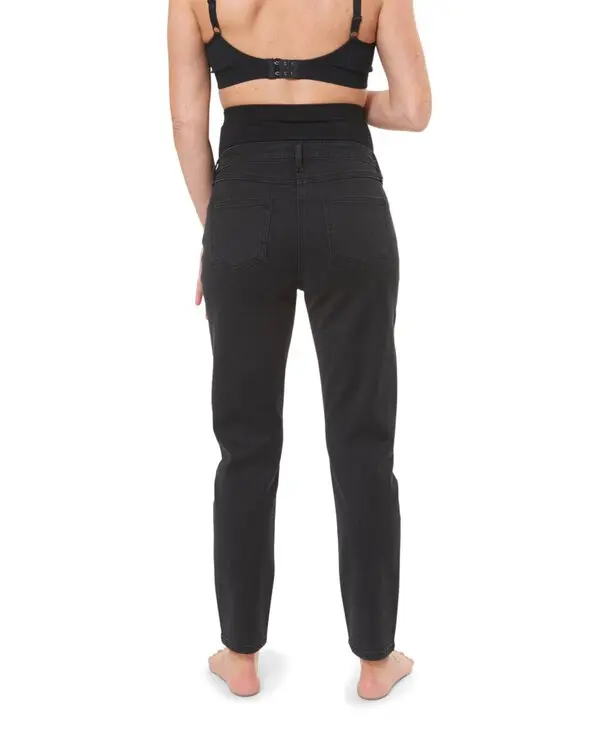 RIPE MATERNITY Hunter Over Bump Crop Jean - Black