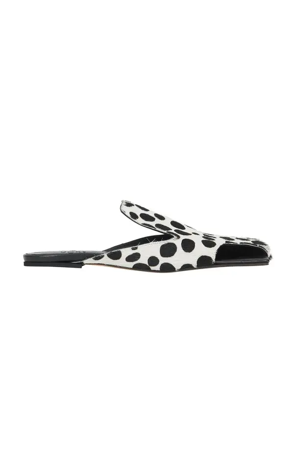 A.W.A.K.E. Mode Tim Pony Hair Mules - Print