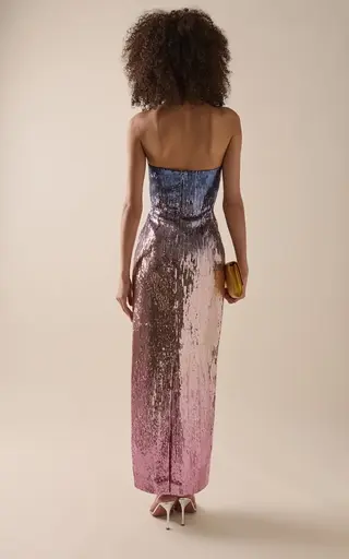 Elie Saab Sequined Tulle Midi Dress - Multi