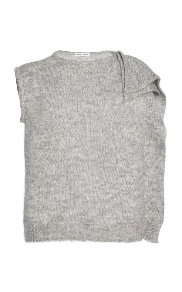 NICCOLO PASQUALETTI Nota Mohair Vest - Light Grey